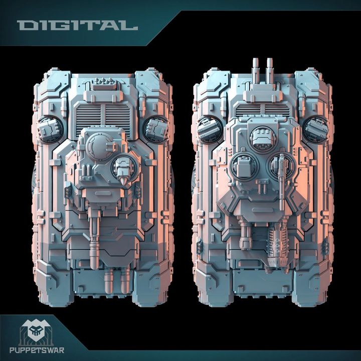 3D Printable Mastiff Heavy Grav Tank by Puppetswar Miniatures