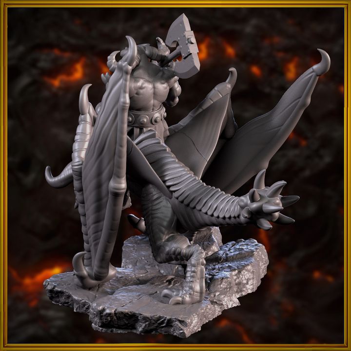 3D Printable Wyvern rider by Sergeant Hammer