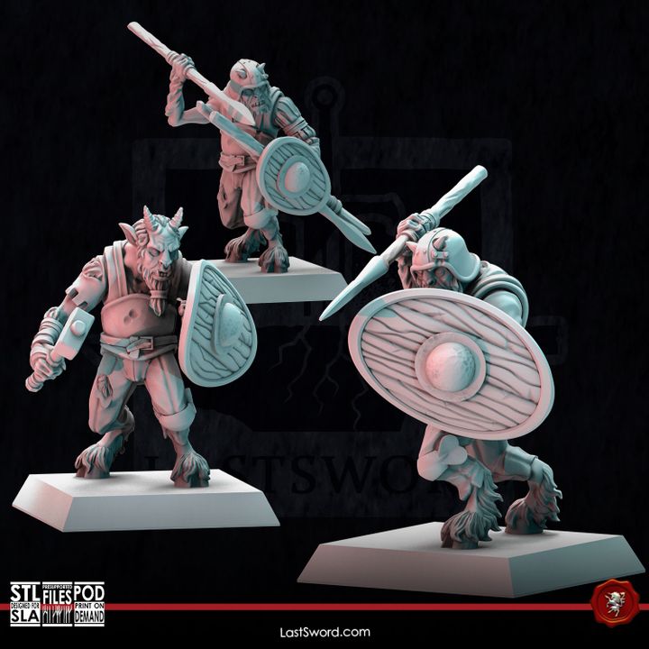 3D Printable Mongrel Herd Spears and Javalins by LastSword Miniatures