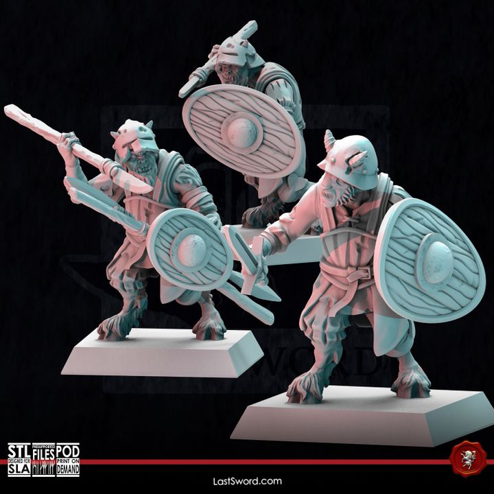 3D Printable Mongrel Herd Spears and Javalins by LastSword Miniatures