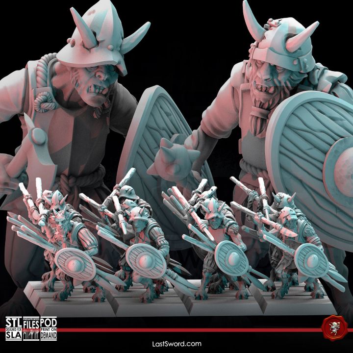 3D Printable Mongrel Herd Spears and Javalins by LastSword Miniatures