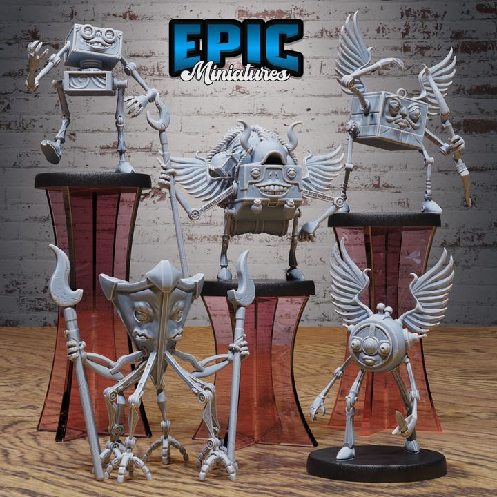 3D Printable Base Drone Set / Block Monster / Mechanic Construction ...