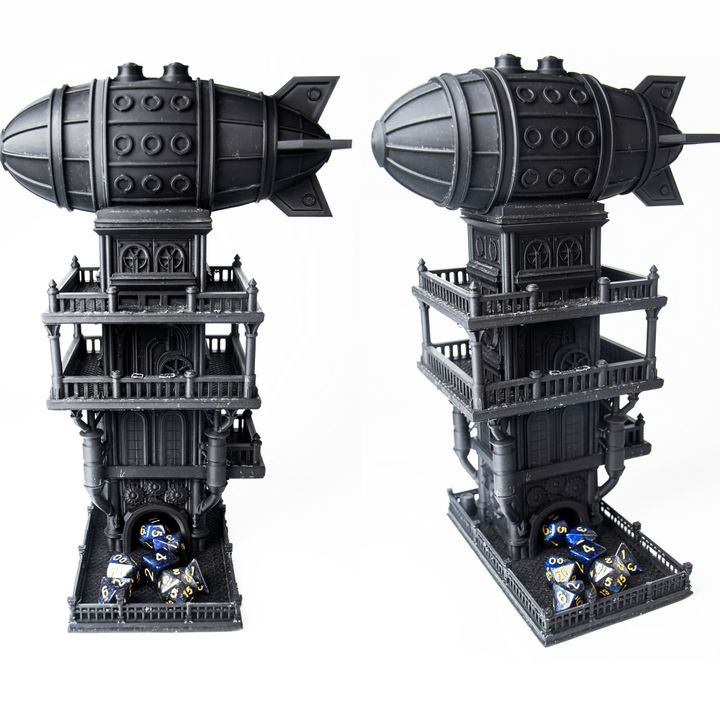 3D Printable Steampunk Airship Dock.zip by Mystic Makers Miniatures