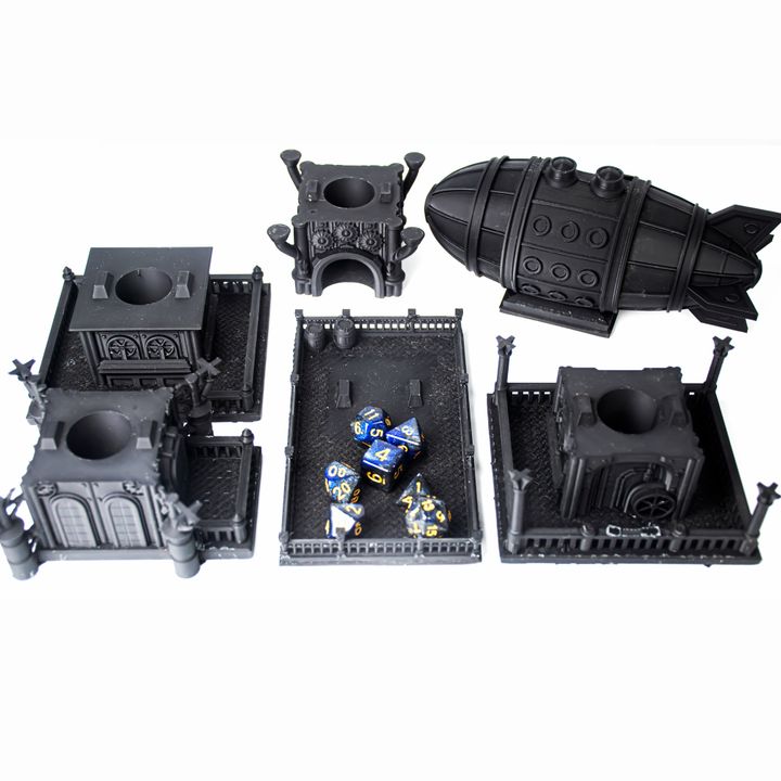 3D Printable Steampunk Airship Dock.zip by Mystic Makers Miniatures