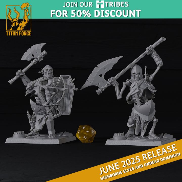 3D Printable Titan Forge Miniatures - 2025 - June - Highborne Elves and ...