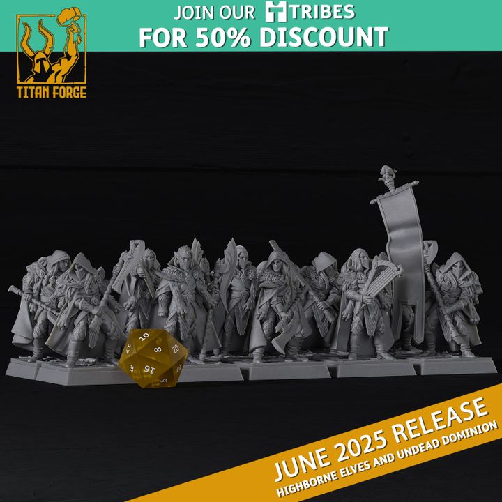 3D Printable Titan Forge Miniatures - 2025 - June - Highborne Elves and ...