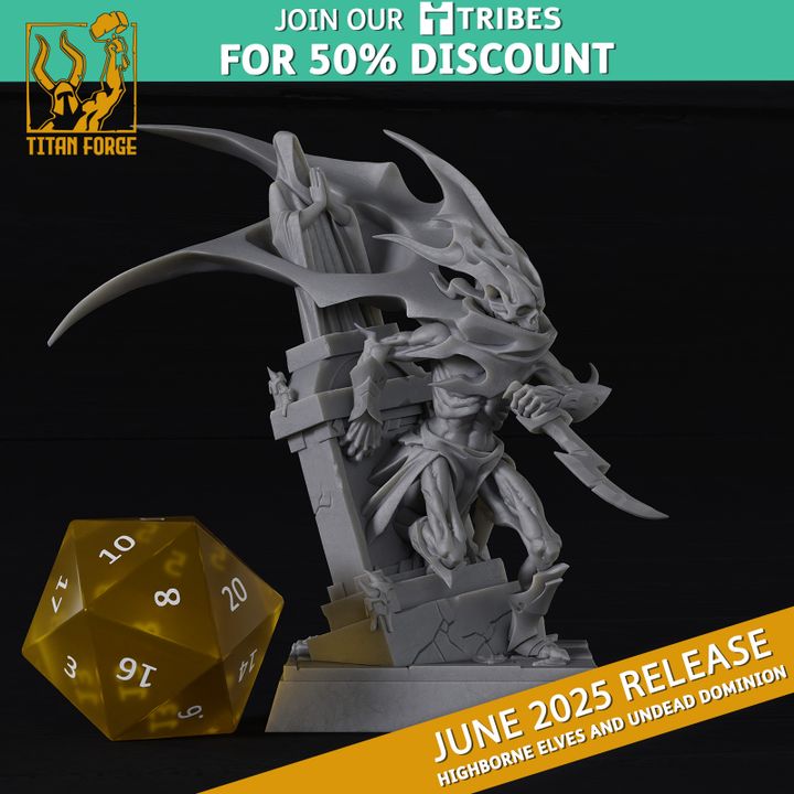 3D Printable Titan Forge Miniatures - 2025 - June - Highborne Elves and ...