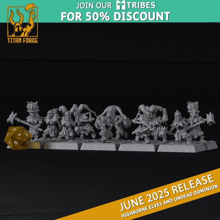 3D Printable Titan Forge Miniatures - 2025 - June - Highborne Elves and ...