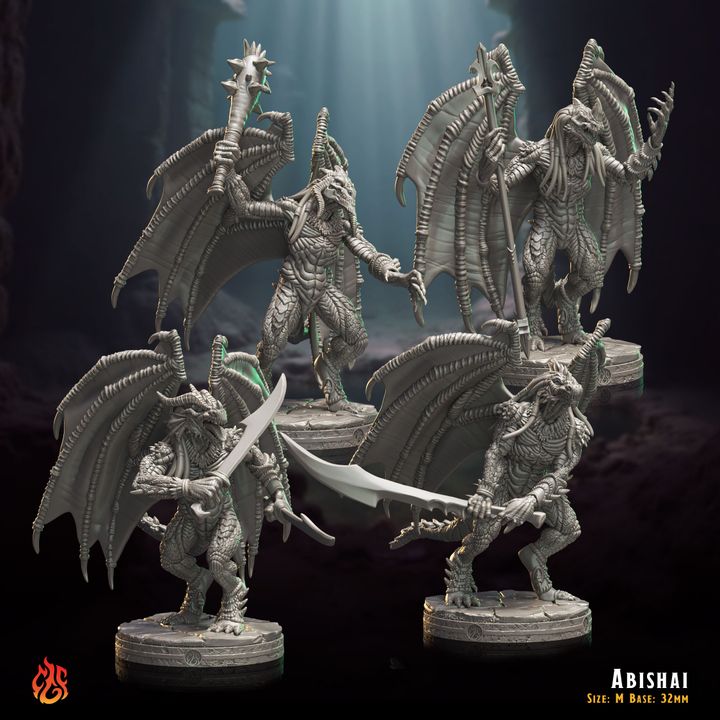 3D Printable Abishai Soulbinders by Crippled God Foundry