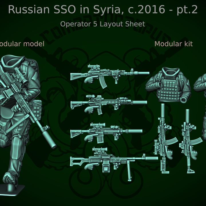 3D Printable Patreon pack 44 - April 2025 - Russian SSO in Syria c2016 ...