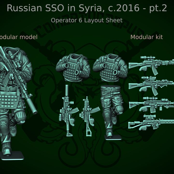 3D Printable Patreon pack 44 - April 2025 - Russian SSO in Syria c2016 ...