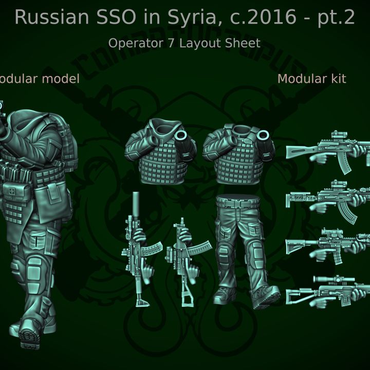 3D Printable Patreon pack 44 - April 2025 - Russian SSO in Syria c2016 ...