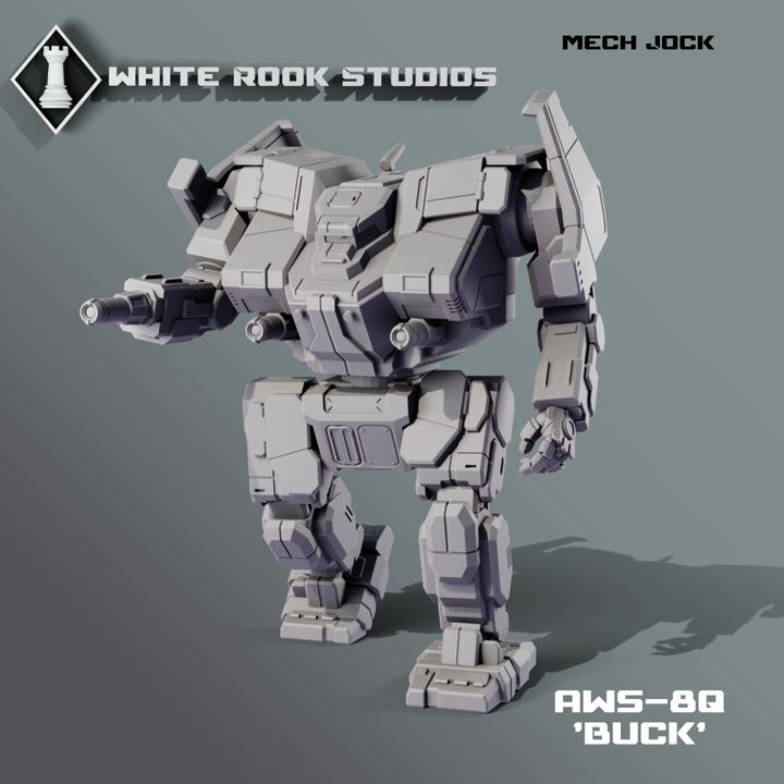 3D Printable American Mecha - AWS Pretty Good - Mech Jock by White Rook ...
