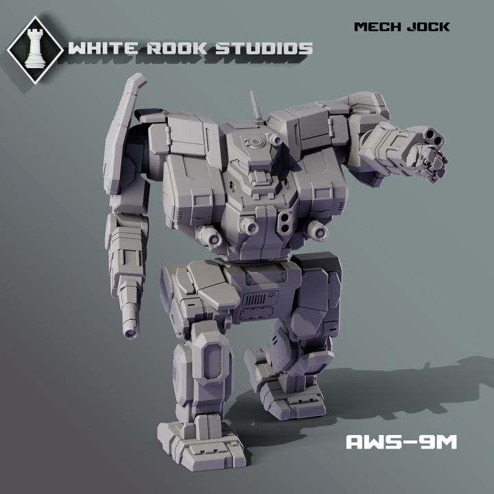 3D Printable American Mecha - AWS Pretty Good - Mech Jock by White Rook ...