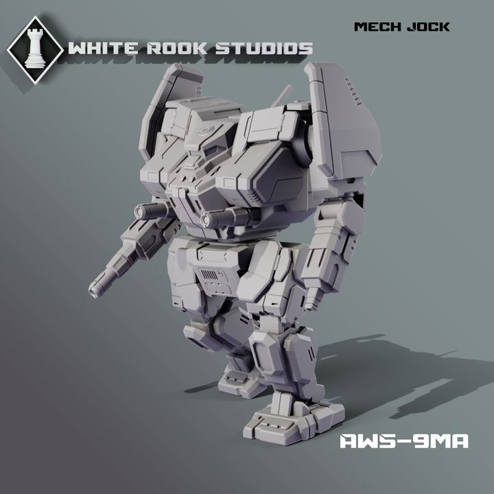 3D Printable American Mecha - AWS Pretty Good - Mech Jock by White Rook ...