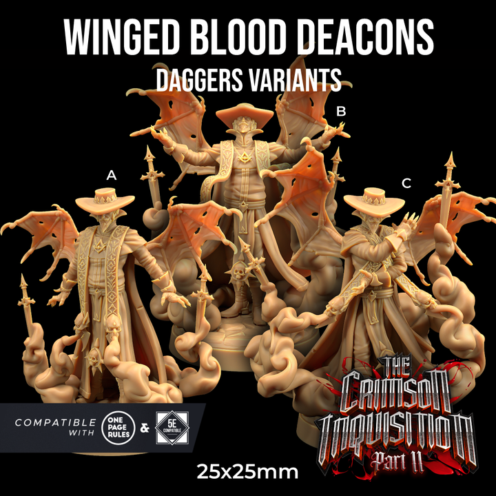 3D Printable Blood Deacons | PRESUPPORTED | The Crimson Inquisition Pt ...