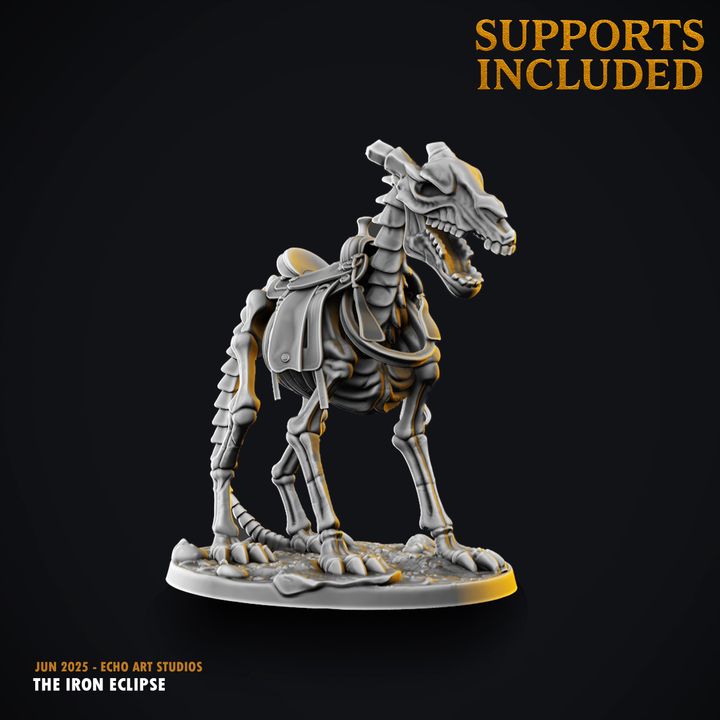 3D Printable Undead Horse - Echo Art - Iron Eclipse by Echo Art Studios