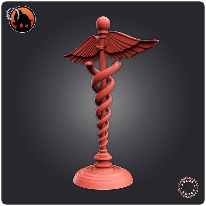 3D Printable Caduceus Base by Plastic Age
