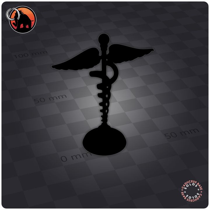 3D Printable Caduceus Base by Plastic Age