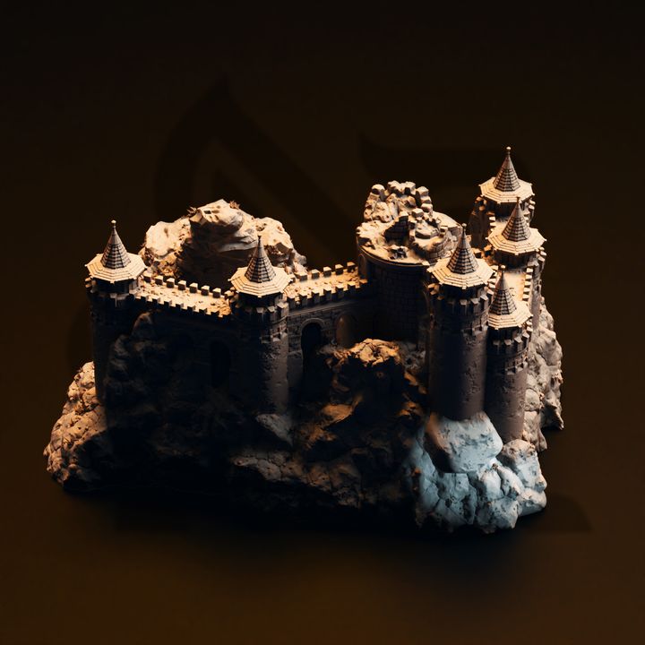 3D Printable Dragon Fortress Terrain Set - Dragonmaw Keep by DM Stash