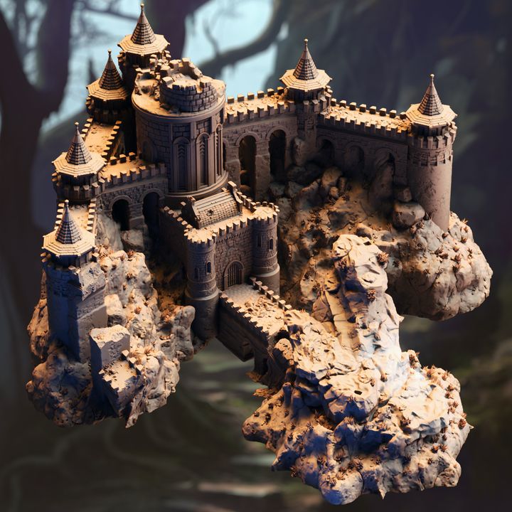 3D Printable Dragon Fortress Terrain Set - Dragonmaw Keep by DM Stash
