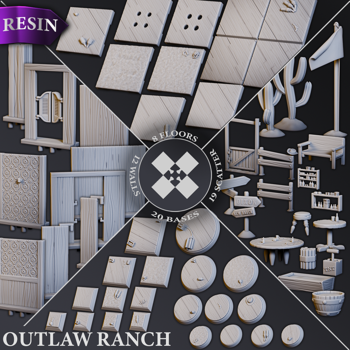 3D Printable Outlaw Ranch by Tilesmith