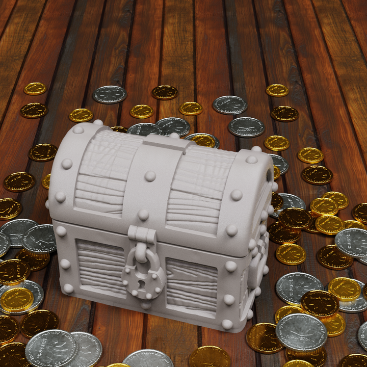 3D Printable Treasure money box by Crosslances