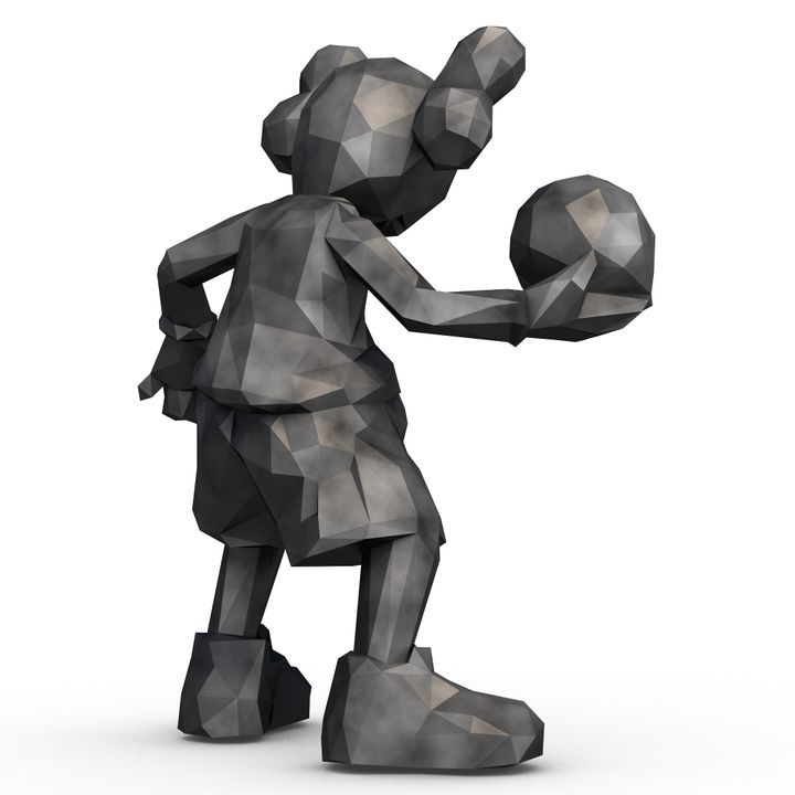 3D Printable Basketball Kaws Low Poly by 1xMerch
