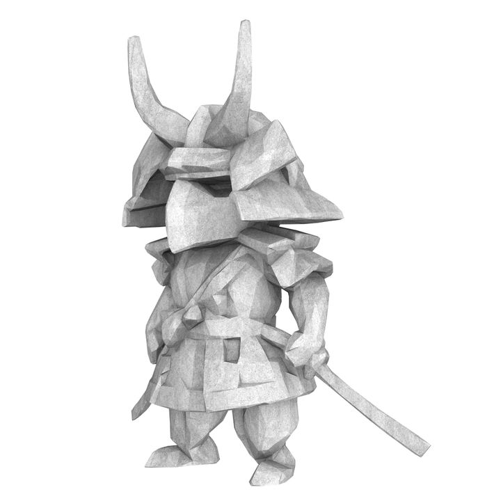 3D Printable Mini Samurai Decor Low Poly by 1xMerch