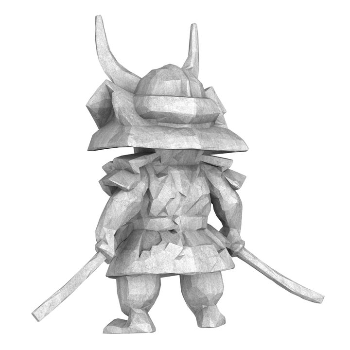 3D Printable Mini Samurai Decor Low Poly by 1xMerch