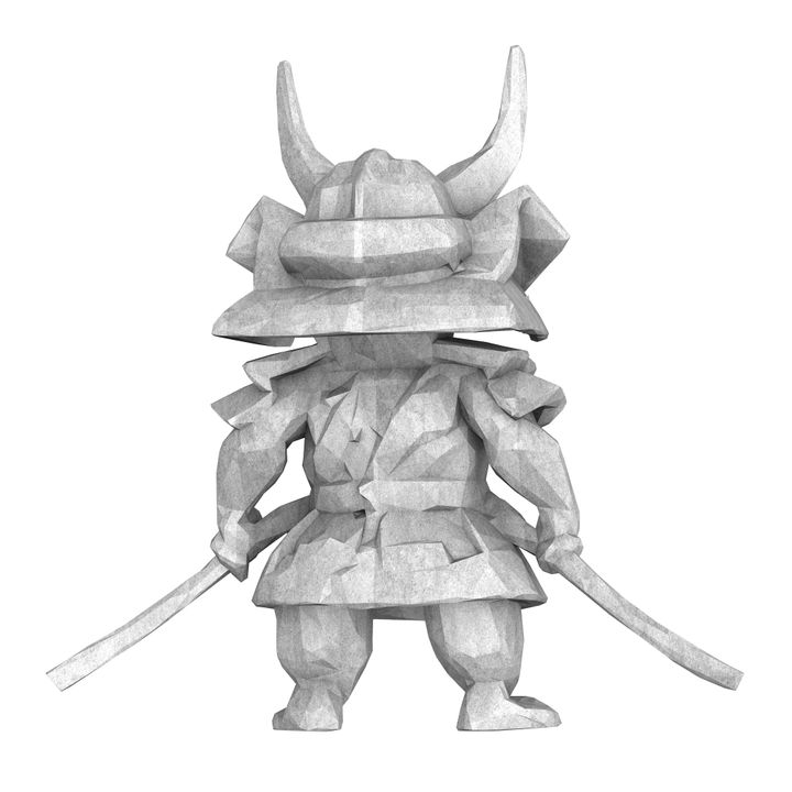 3D Printable Mini Samurai Decor Low Poly by 1xMerch