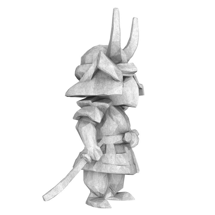 3D Printable Mini Samurai Decor Low Poly by 1xMerch