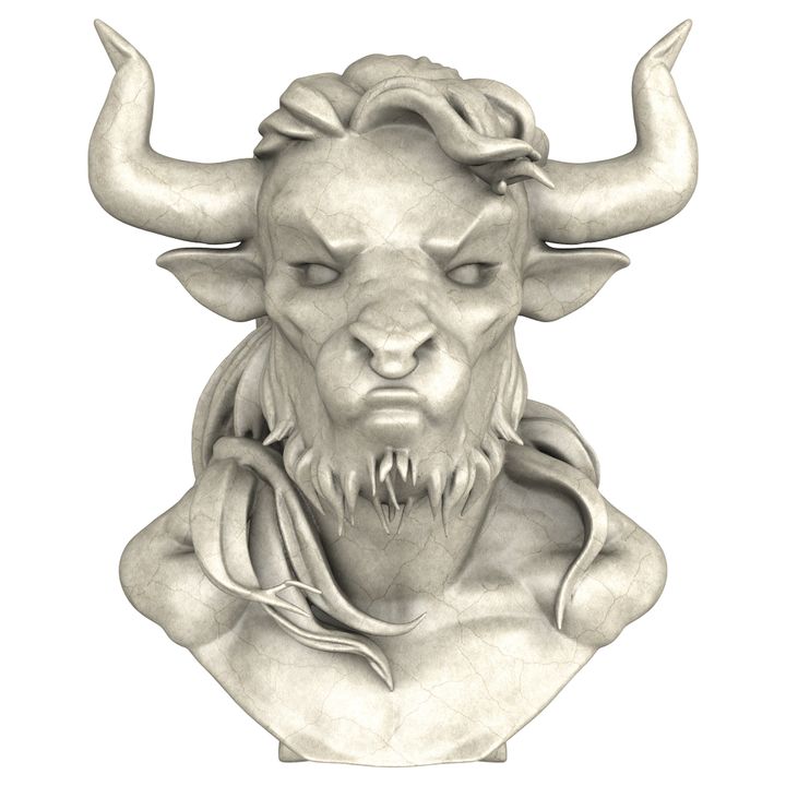 3D Printable Minotaur Bust by 1xMerch