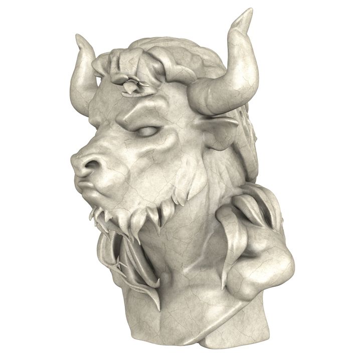 3D Printable Minotaur Bust by 1xMerch