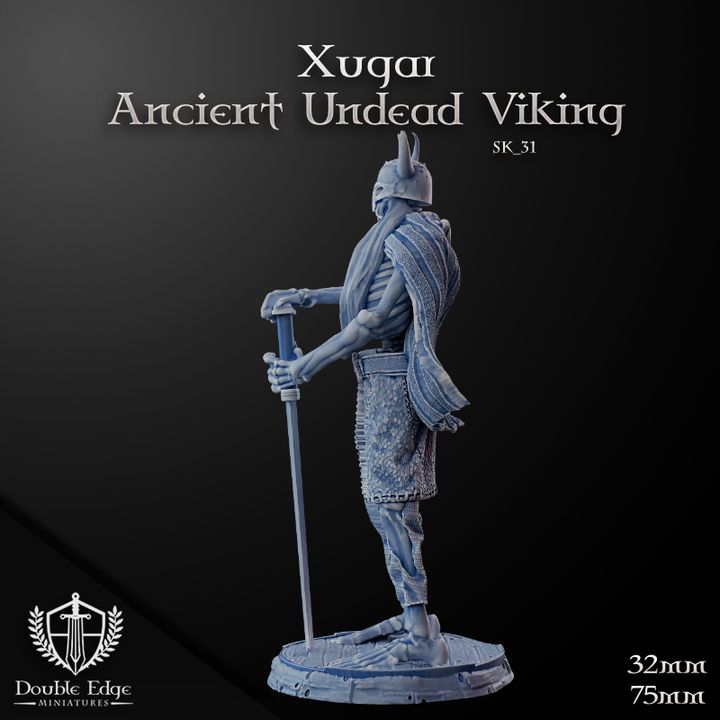 3D Printable Xugar Ancient Undead Viking by Double Edge Miniatures