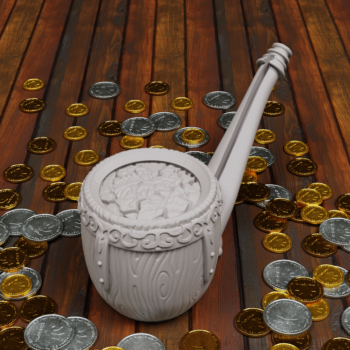 3D Printable Hobbit pipe money box by Crosslances