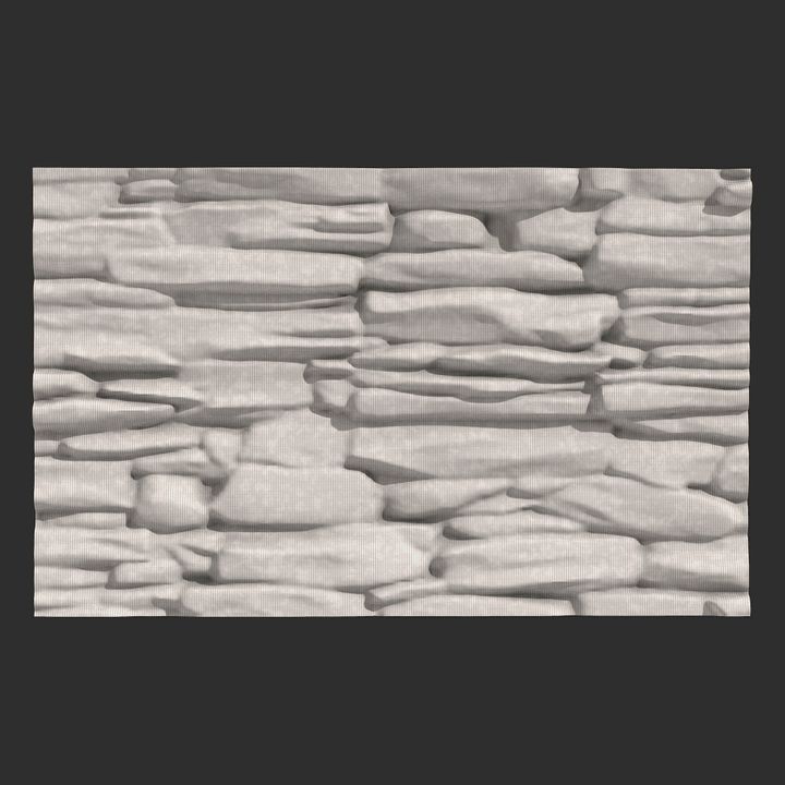 3D Printable Stone Wall 375 by 1xMerch