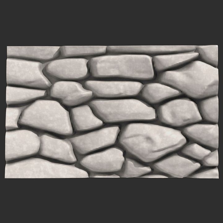 3D Printable Stone Wall 383 by 1xMerch