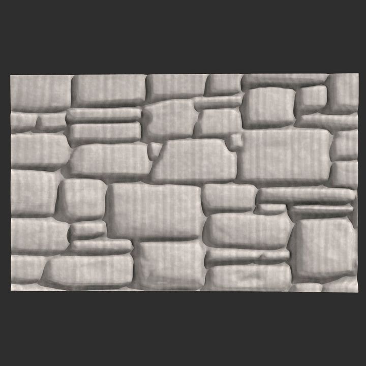3D Printable Stone Wall 390 by 1xMerch
