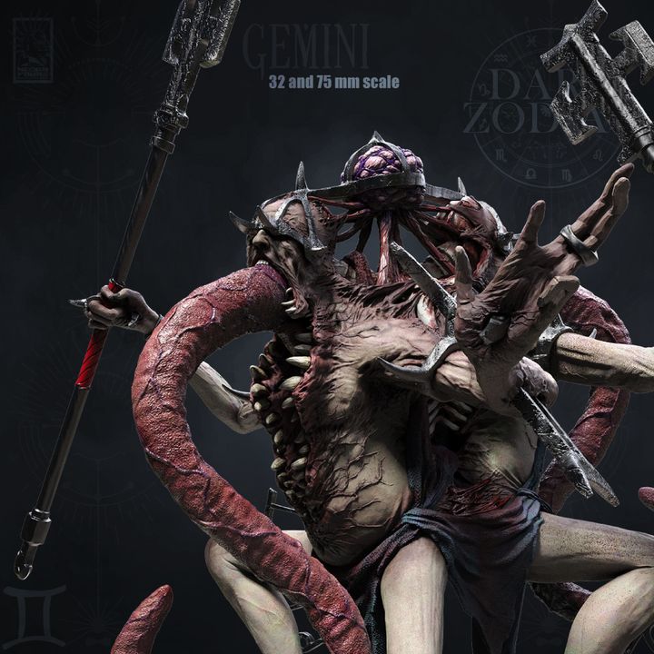 3D Printable GEMINI - 32 and 75 mm by Necropunks Miniatures