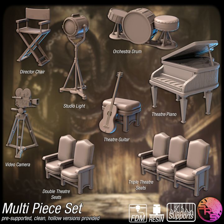 3D Printable Nightmare Theatre Terrain Set by SRS Studios