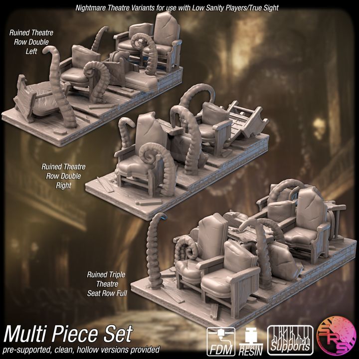 3D Printable Nightmare Theatre Terrain Set by SRS Studios