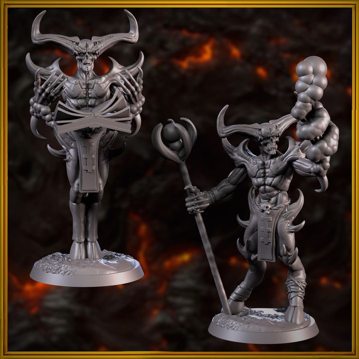 3D Printable Demon Mage by Sergeant Hammer