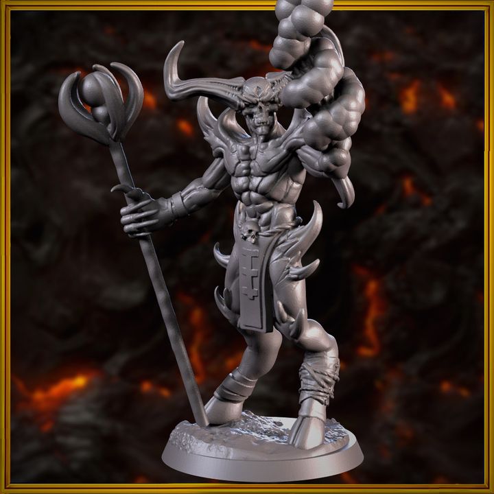 3D Printable Demon Mage by Sergeant Hammer