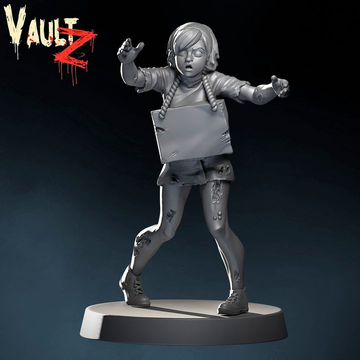 3D Printable Hug Zombie by Vaultz Miniatures