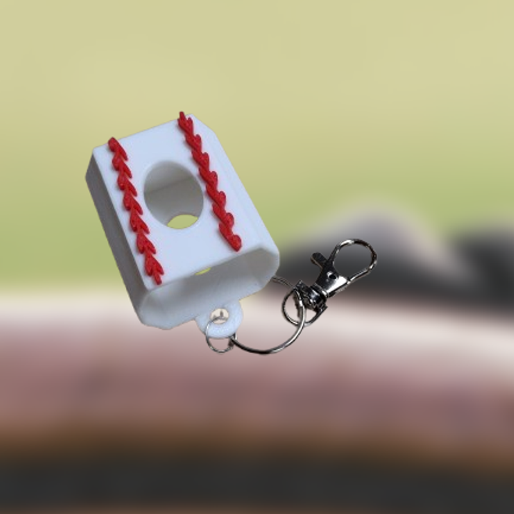 3D Printable Baseball Hand Sanitizer Keychain by Brianna N.