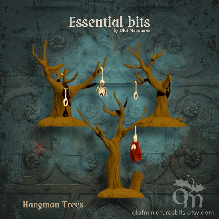 3D Printable Hangman Trees by Olaf Miniatures Bits