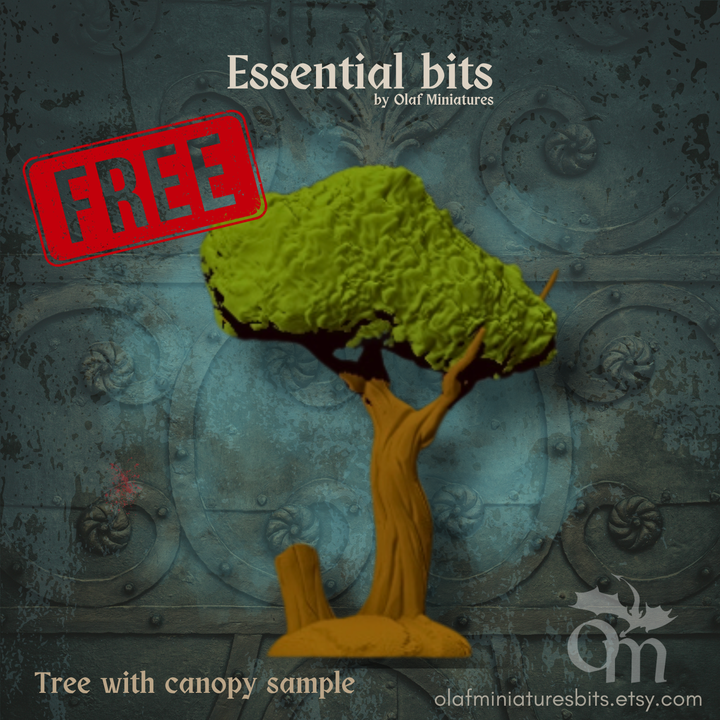 3D Printable Tree with canopy by Olaf Miniatures Bits