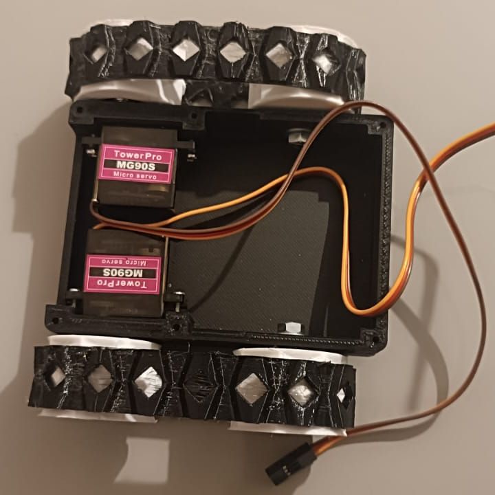 3D Printable Mini Servo Track Chassis - 3D Printed Robotics Platform by ...