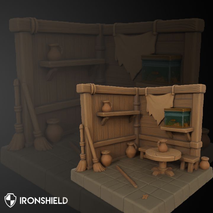 3D Printable Rustic Tavern Market Stall Display Base – 3D Printable ...
